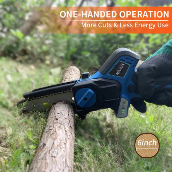 Quality Brushless Electric 6 Inch Chainsaw Li Ion Battery Woodworking for sale