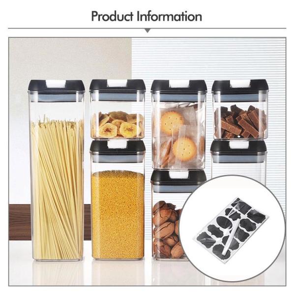 Quality 7 Pcs Plastic Food Airtight Storage Containers With Lids Multiple Size for sale