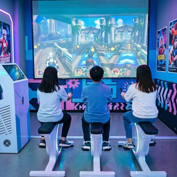 Quality New Arrival Kids Interactive Cycling Game Machine VR Dynamic Exercise Bike with for sale