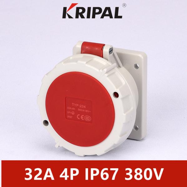 Quality Dampproof 3h IP67 32A 4 Pin Plug Socket For Refrigerated Container for sale