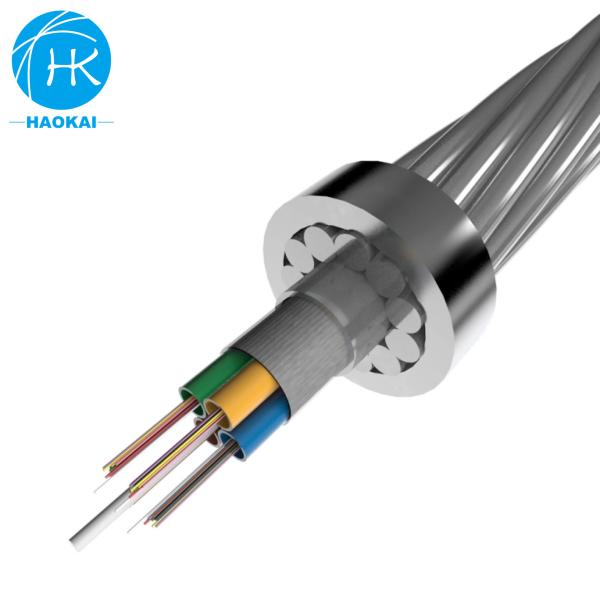Quality 96 Fibers Stranded Over Head Cable OPGW Optical Ground Wire For Outdoor for sale