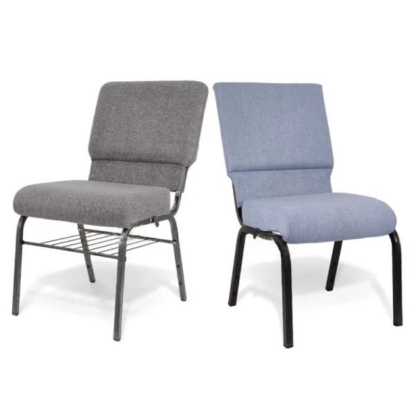 Quality Modern Multi Color Church Pulpit Chairs Comfortable Back Pad Stackable Metal for sale