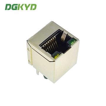 Quality High Performance 180 Degree Top Entry RJ45 Jack With Transformer Cat 5 for sale