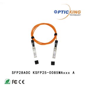 Quality 25G SFP28 AOC Optical Cable 70m On OM3 MMF Or 100m On OM4 MMF for sale