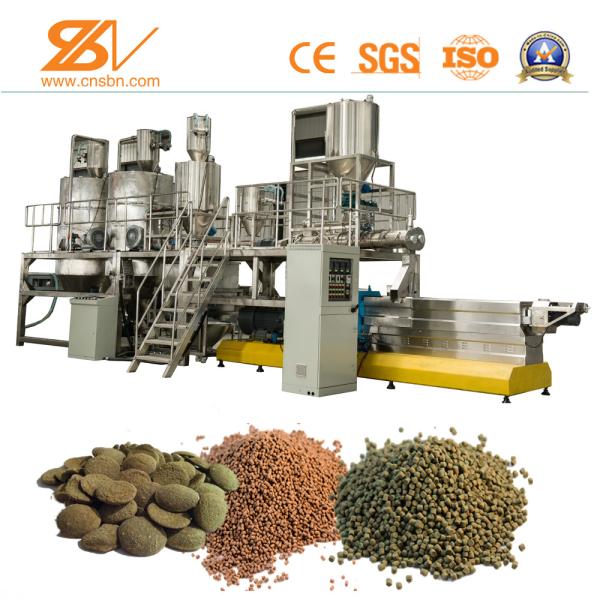 Quality Aquatic Feed Extruder Machine , Fish Feed Processing Machinery SGS Certification for sale