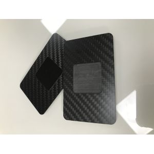 Quality Matte Black Carbon Fiber Business Cards With NFC 13.56MHz Chip CR80 85x54mm for sale