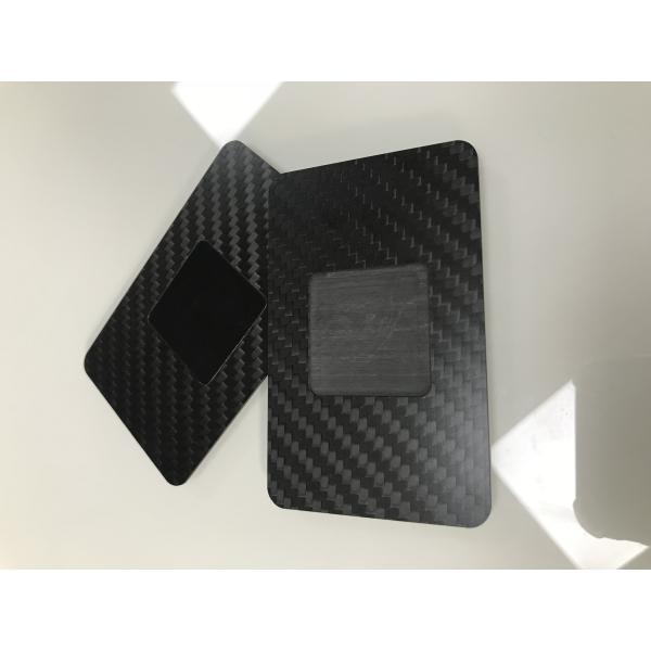 Quality Matte Black  Carbon Fiber Business Cards  With NFC 13.56MHz Chip CR80 85x54mm for sale