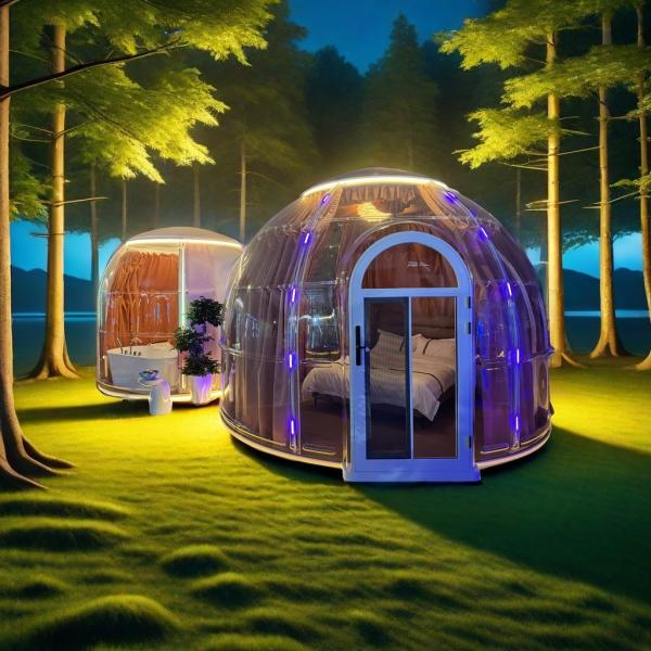 Quality Outdoor Camping Event Homes Prefab Dinner Glass Party Bubble House Dome Igloo Tents for sale