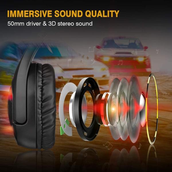 Quality K1 PRO 2.2m 117dB 100mA LED Light Headphones With Microphone for sale