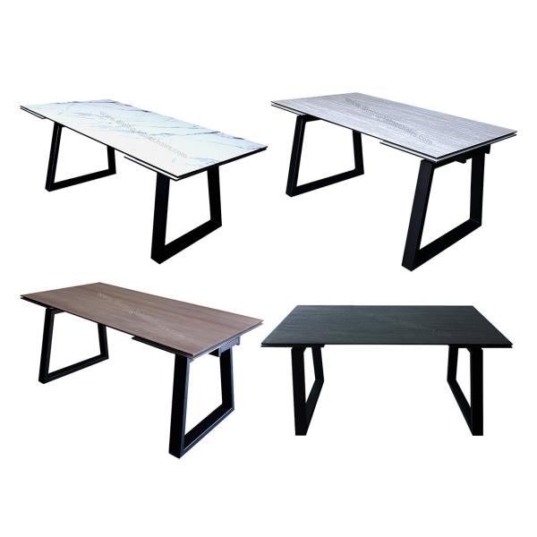 Quality HPL Laminated Modern Extension Dining Table Eco Friendly Scratch Proof for sale