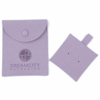 Quality Microfiber Suede fabric Envelope Jewelry Bags Bulk Storage Custom Logo Button for sale