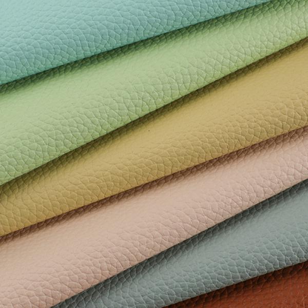 Quality Lychee Synthetic Handbag PU Leather Brushed Bottom 1.2mm Thickness for sale