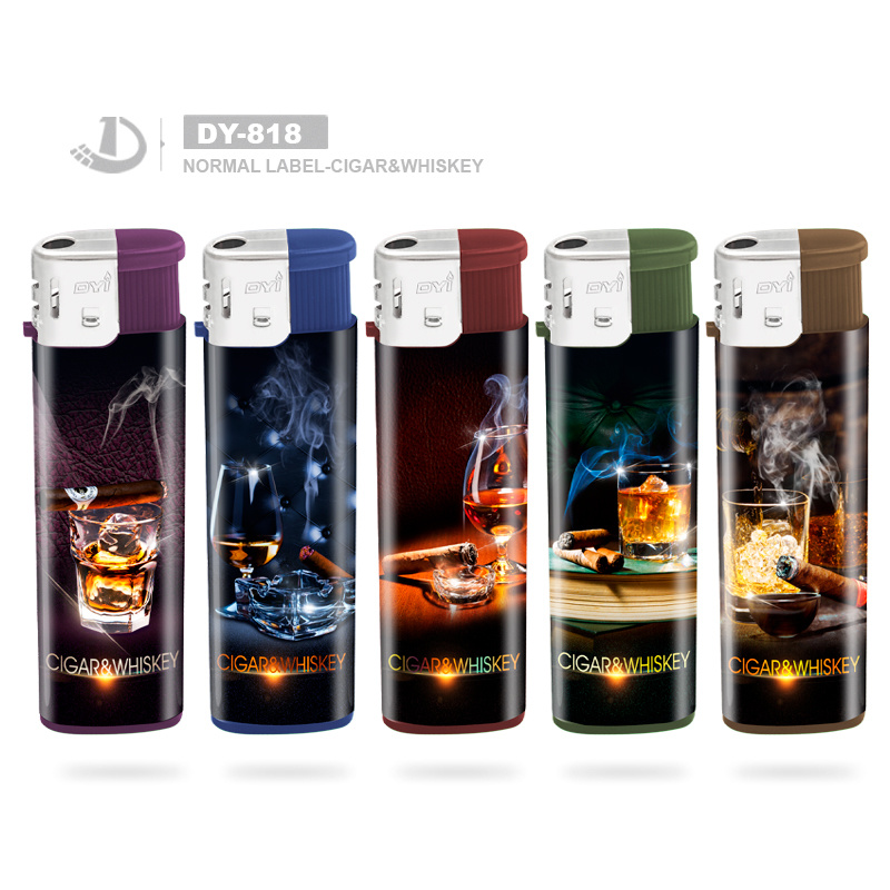 Hot Sale Competitive Price Colorful Cigarette Electronic LED Lighter Customer Logo Lighter