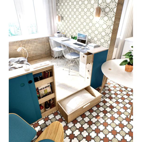 Quality 20x20cm Red Gray Ceramic Rustic Tile for Indoor Floor for sale