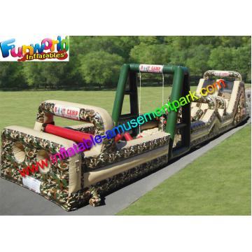 Quality PVC Tarpaulin Inflatables Obstacle Course Military Boot Camp Challenge for sale