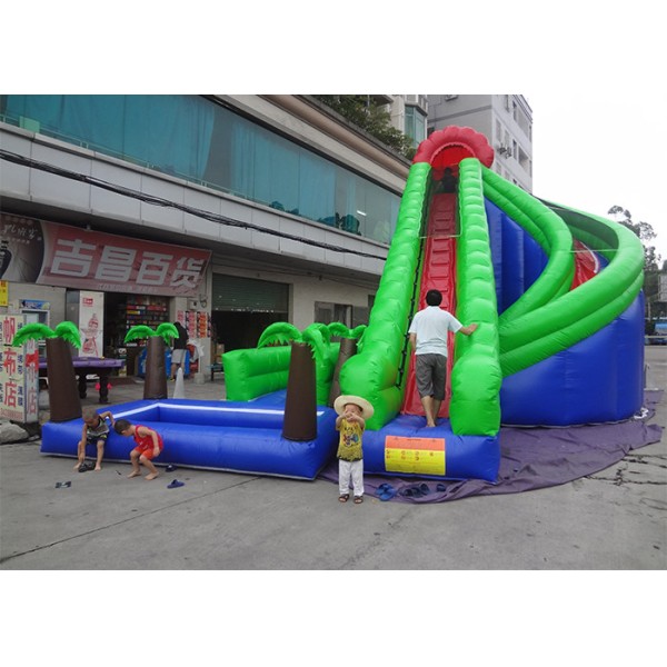 Quality Waterproof  PVC Huge Commercial Inflatable Slide With Forest Theme Park for sale