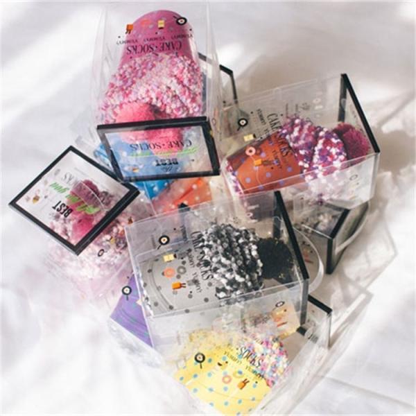 Quality Winter Coral Fleece Cup Cake Socks with Creative Accessory Ball Design and DOT for sale