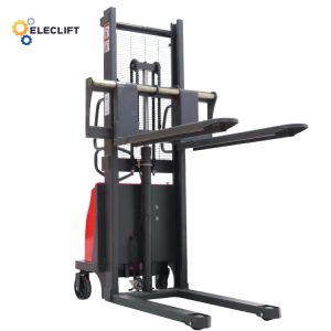 Quality Polyurethane Wheel Semi Electric Battery Stacker 1.5 Ton for sale