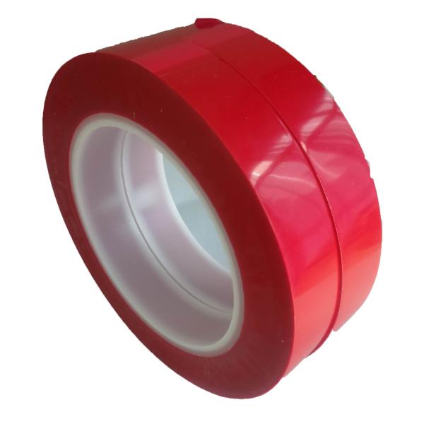 Quality 75um Thickness 55M Film Splicing Tape Red  Base Material For Label Printing for sale