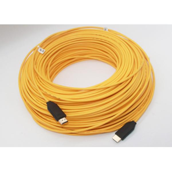 Quality 150m Pure 4K 8K HDMI Active Optical Cable LSZH Yellow Jacket 250mW Consumption for sale
