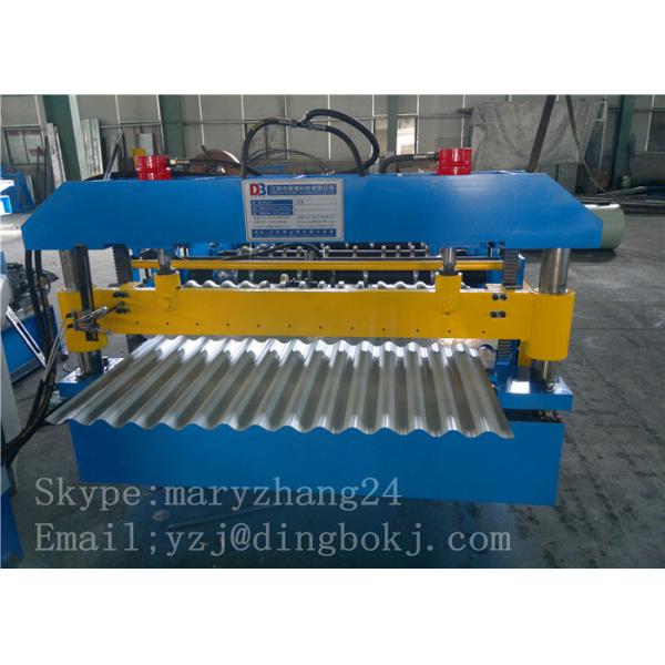 Quality Roofing Corrugated Metal Roll Forming Machine 762mm Width 0.8mm Thickness for sale
