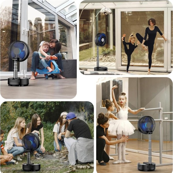 Quality Socool Fan 20000mAh Portable Remote Control Fan Indoor And Outdoor Camping Fan 9 Modes Type-C Adjustable Table Fan for sale