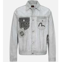 Quality Light Gray Washed Denim Jacket For A Modern And Versatile Look for sale