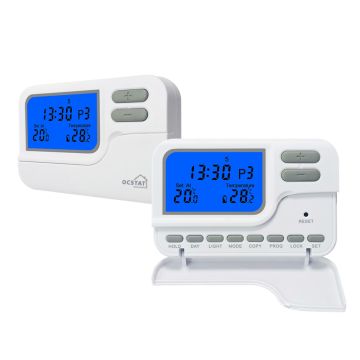 Quality Riseem Battery 7 Day Programmable Room Thermostat With Heating And Cooling for sale