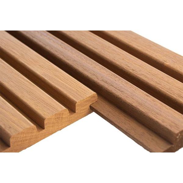 Quality Moistureproof Wood Veneer Slats Wall Interior Flameproof Multi Scene for sale