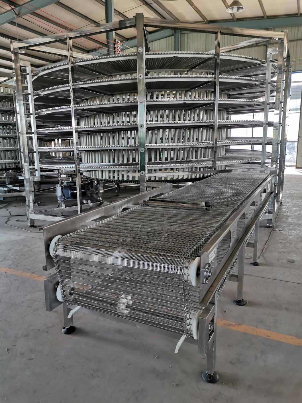 Food Cooler Conveyor Spiral Chiller and Freezer Spiral Proofer Tower Sale