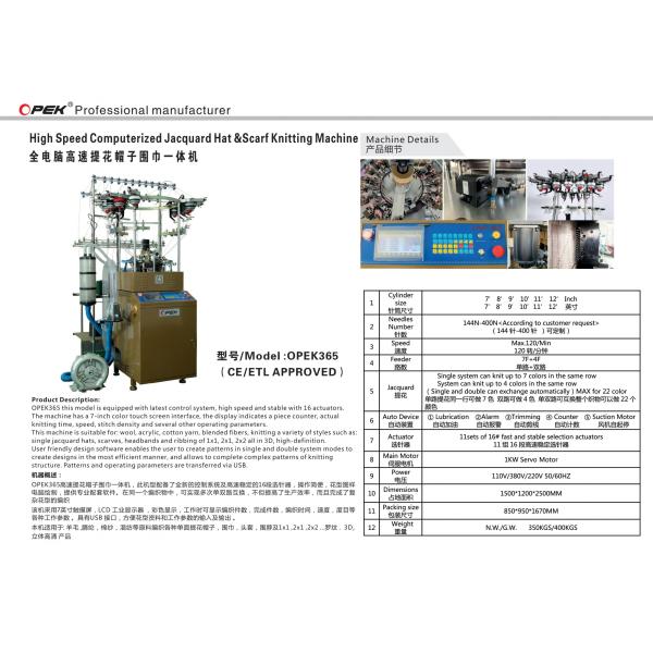 Quality 600 Sets/Month OPEK Automatic Jacquard Scarf Making Machine with Servo Motor for sale