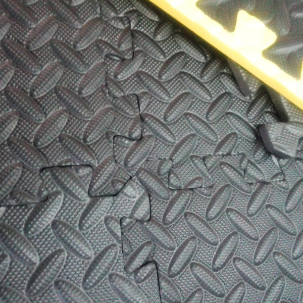 Quality 3/8" Thick Interlocking Gym Floor Mats / Interlocking Workout Mats 60*60cm for sale
