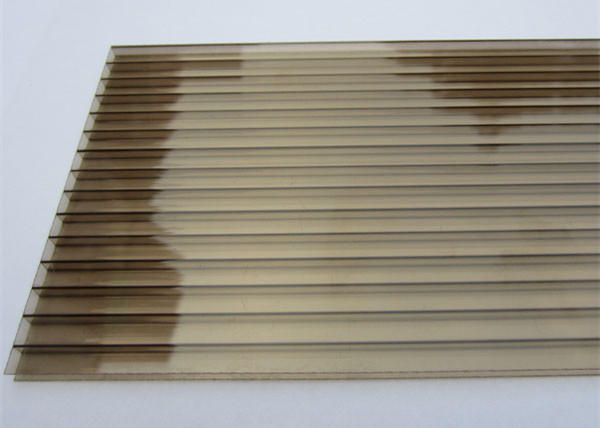 Quality Color Bronze 6mm / 8mm Double Wall Polycarbonate Greenhouse Panels Multi Purpose for sale
