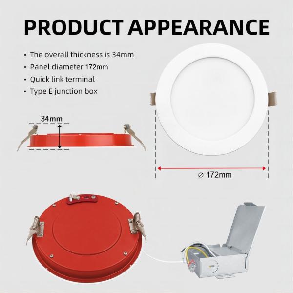 Quality Fire Rated Dimmable LED Downlights 6inch 15w 5cct UL certified For Bathroom for sale
