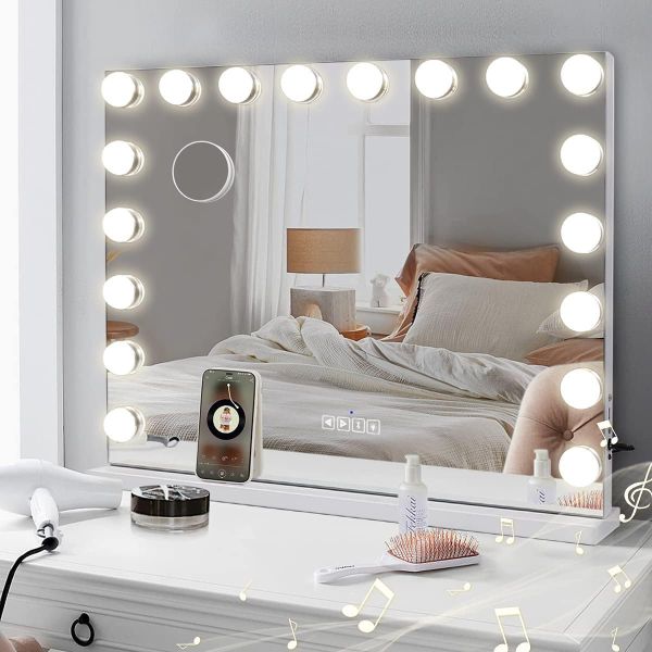 Quality Compact Led Hollywood 10x Vanity Mirror Plexiglass Material for sale