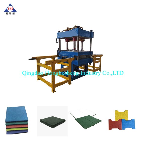 Quality 120 Ton Rubber Bricks Tire Recycling Machine 7.5kw 1100x1100 for sale