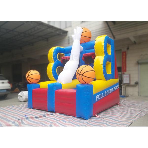 Quality Flexible Inflatable Sports Games , Double Inflatable Basketball Hoop for sale