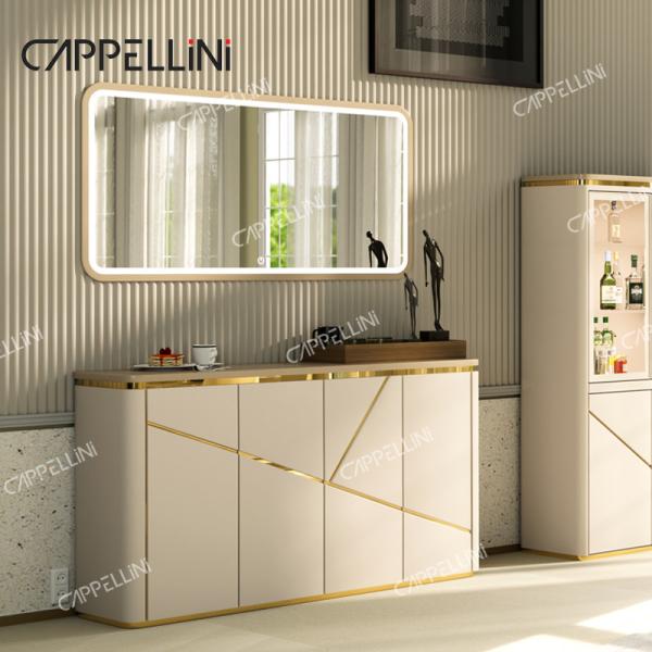 Quality Luxury Modern Wooden Storage Living Room Cabinets Home Furniture Dining Buffet Wood Sideboard Cabinet With Mirror for sale