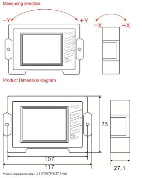 0.003 High Precision Touch Screen MEMS Digital Inclinometer MADE IN CHINA