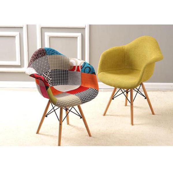 Quality Wear Resistant Patchwork Dining Chair , Upholstered Dining Room Chairs With Arms for sale