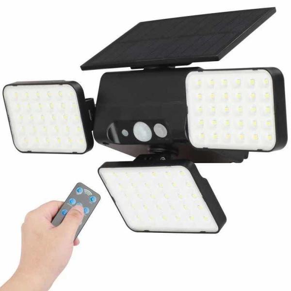 Quality Adjustable Heads 1000lm 260Pcs LED Solar Motion Sensor Wall Light Outdoor for sale