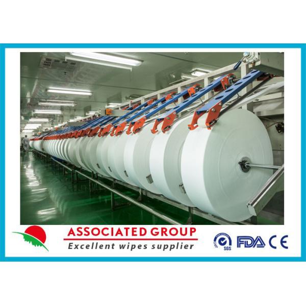 Quality Cross Lapping 45Gsm Hygeian Spunlace Nonwoven Fabric For Baby Wipes , comfortable for sale