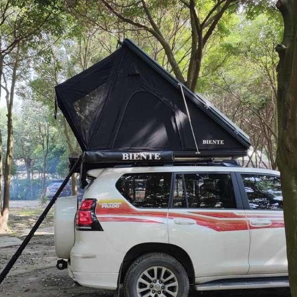 Quality Automatic Opening Triangle Hard Shell Rooftop Tent With Custom Color for sale