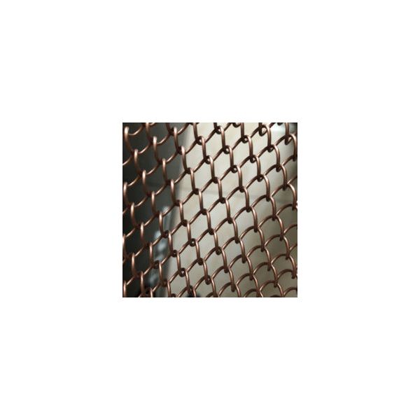 Quality Incombustible Robust Woven Wire Curtain , Coil Mesh Drapery Free Sample for sale