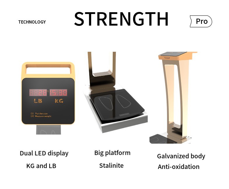 Quality Gym Digital Weight Scale Coin Operated Human Weighing Machine with Customized for sale