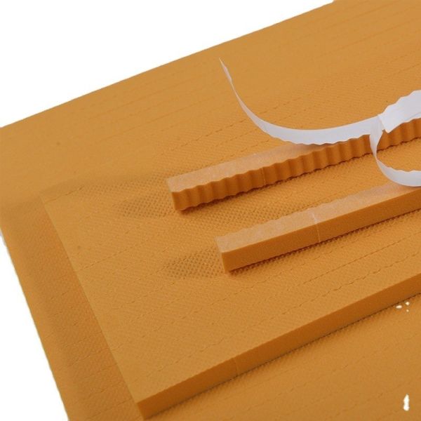 Quality Die Cutting EPDM Rubber Foam Sponge with Adhesive Color Orange Dimension 10x300x380mm for sale