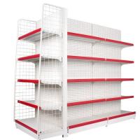Quality Beverage Display Racks Stand Canteen Convenience Store Single Sided Gondola for sale