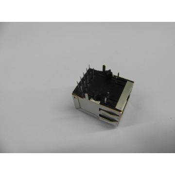 Quality 90 Degree shielded gigabit ethernet rj45 connector with magnetics cat6 rj45 plug for sale