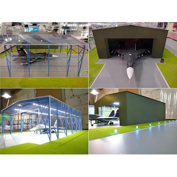 Quality Long Lasting Iron Steel Structure Hangar Buildings Fire Resistant for sale
