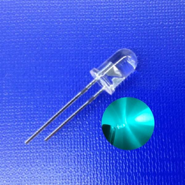 Quality 500nm Bluish Green Color 12900mcd - 13800mcd High Intensity 5mm LED Diodes For Safety Traffic Lights for sale